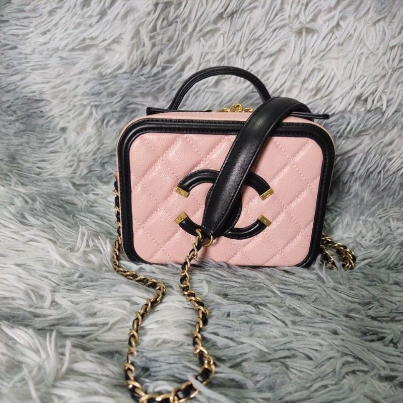 Túi si H-CNV02 hiệu CH*N*L da Caviar phom hộp size mini 17cmx10cmx6cm | Shopee Việt Nam