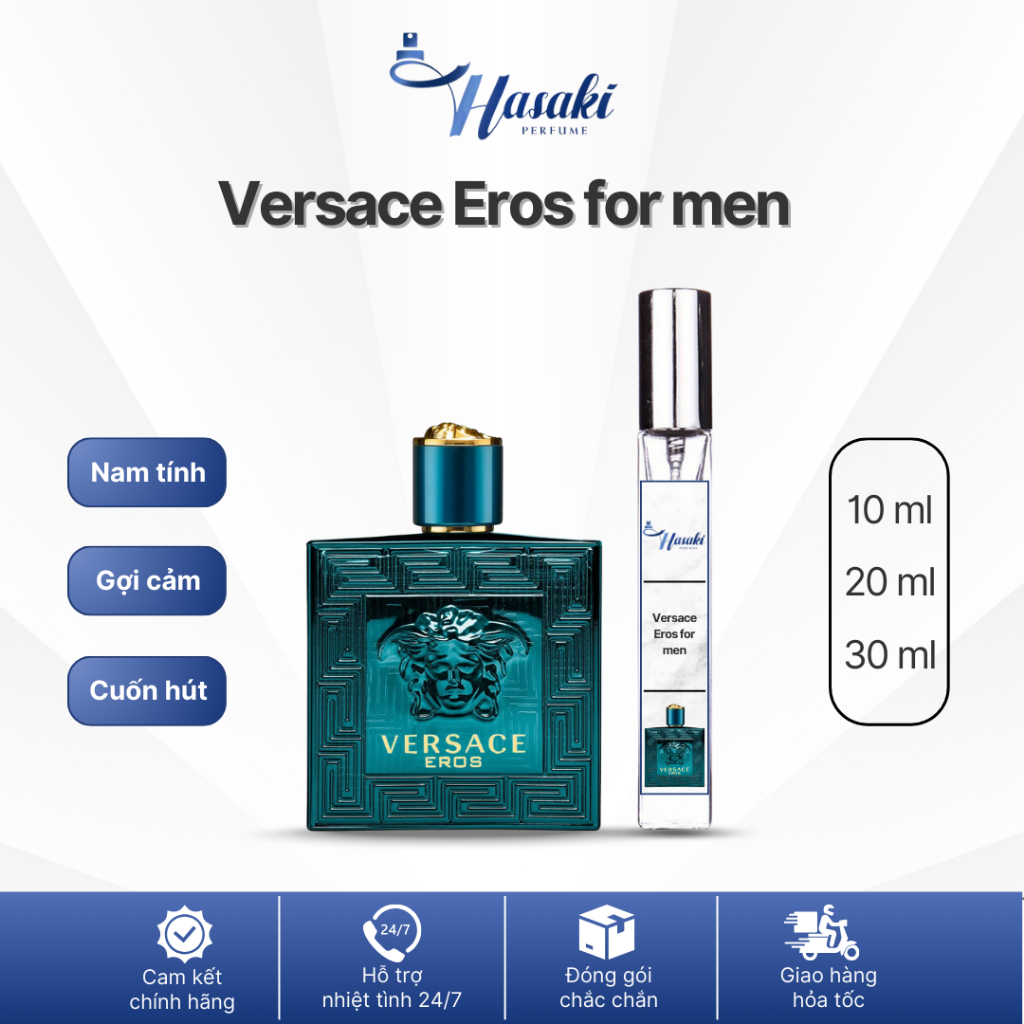 chính hãng - Nước hoa nam Versace Eros For Men EDT 10ml | Shopee Việt Nam