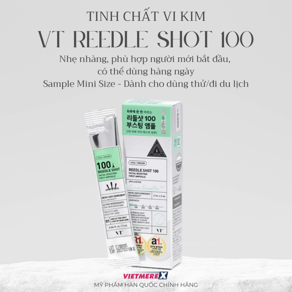 Tinh chất vi kim chuẩn Spa VT Reedle Shot 100 First Serum kích thích sản sinh tế bào Sample Mini ...