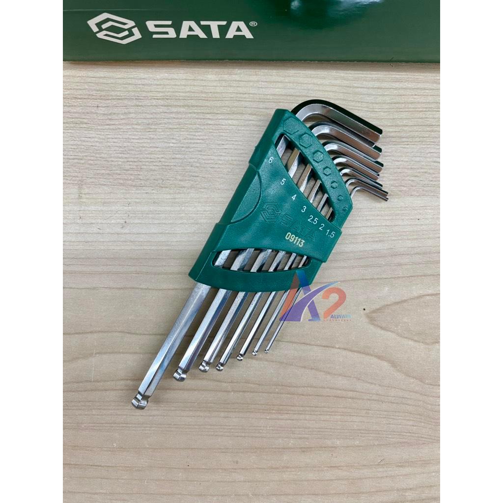 Bộ 7 lục giác bi hệ mét 1.5-6mm SATA 09113 | Shopee Việt Nam