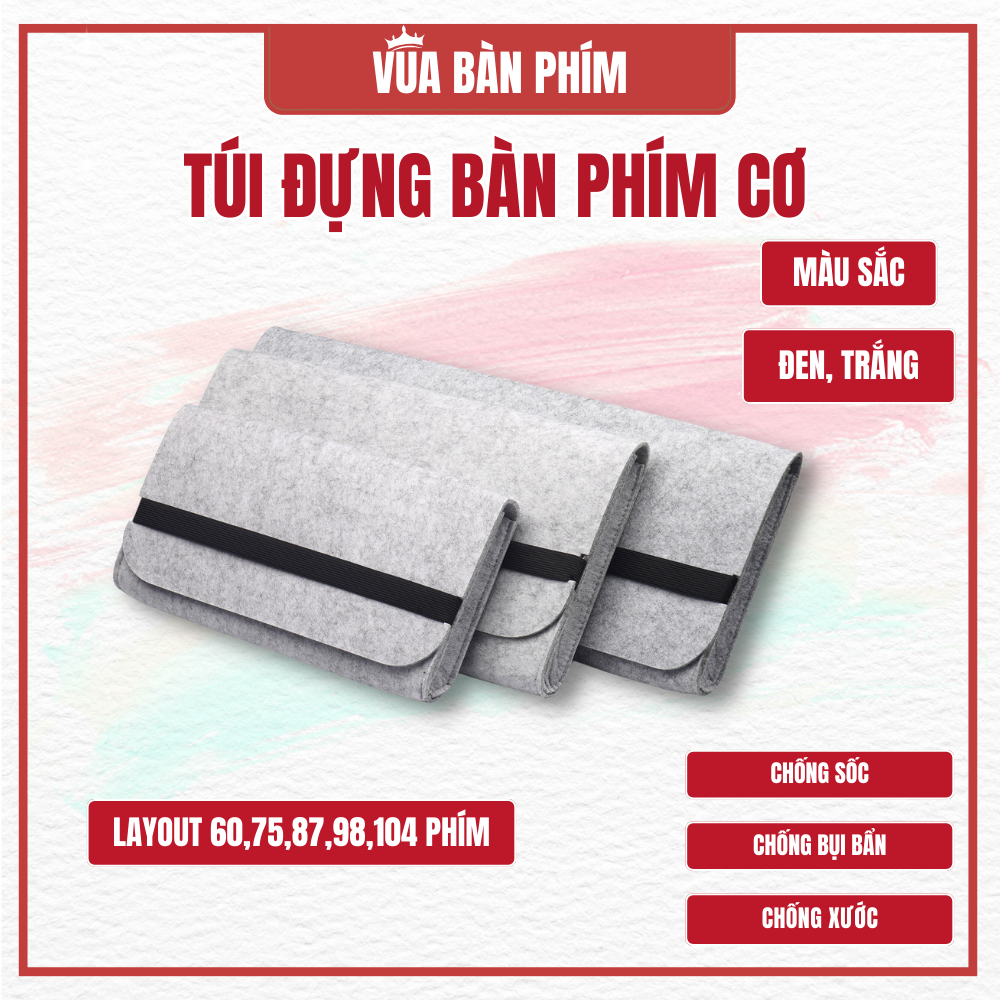Túi đựng bàn phím cơ chống bụi bẩn,chống xước, giảm sốc cho layout 60 ...