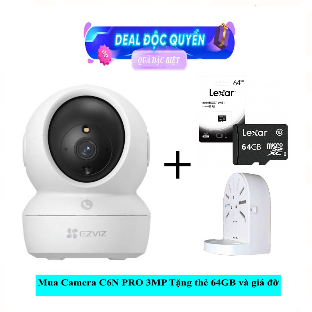 [DEAL ĐỘC QUYỀN] Mua Camera ezviz C6N PRO 3MP tặng kèm phụ kiện thẻ nhớ ...