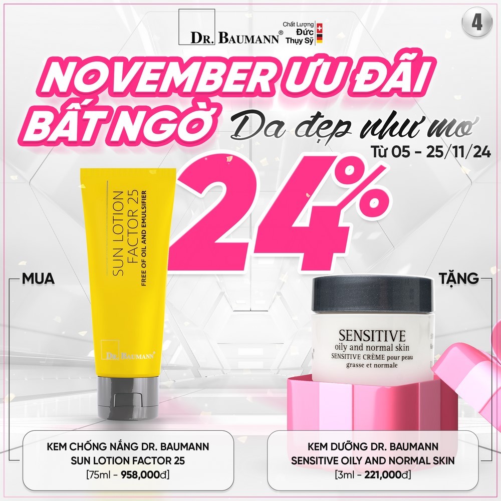 [Mua 1 tặng 1] Kem chống nắng thuần chay cho da nhạy cảm Dr. Baumann ...