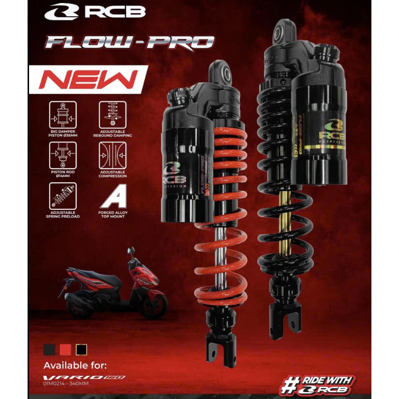 Phuộc sau RCB Flow Pro 340mm cho Vario160 | Shopee Việt Nam