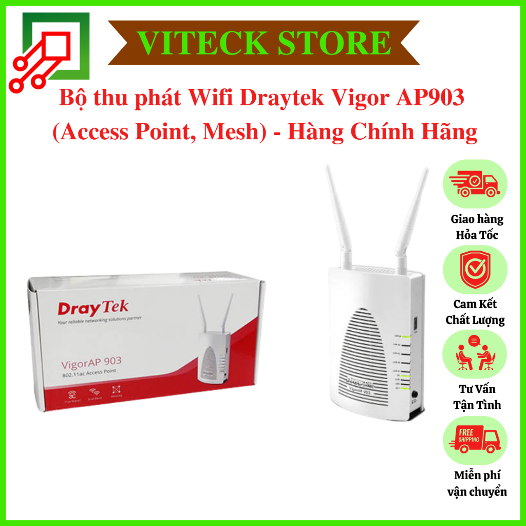 Bộ thu phát Wifi Draytek Vigor AP903 (Access Point, Mesh) 1267Mbps ...