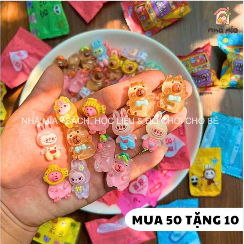 [Mua Sét 50 tặng 10]Sét 20,50 túi mù dạ quang labubu cappy Blind Bag ...