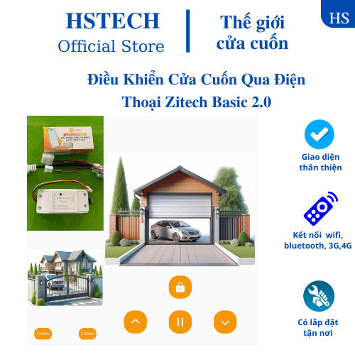 [Gò Vấp] Bộ điều khiển cửa cuốn qua điện thoại Hstech zitech basic 2.0 ...