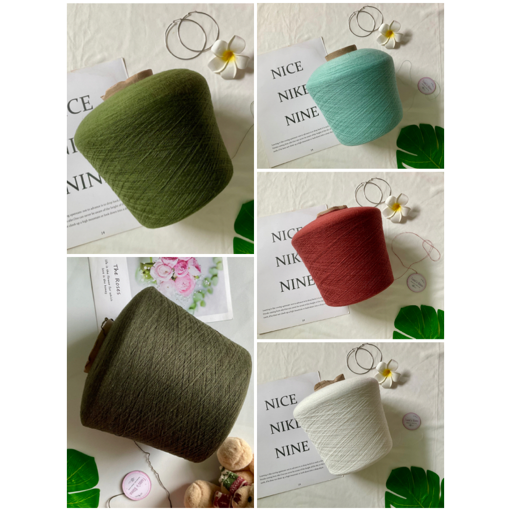 Yarn - Len Wool pha AC | Hàng cối - Chưa chập sợi | Len mềm, ấm, siêu ...