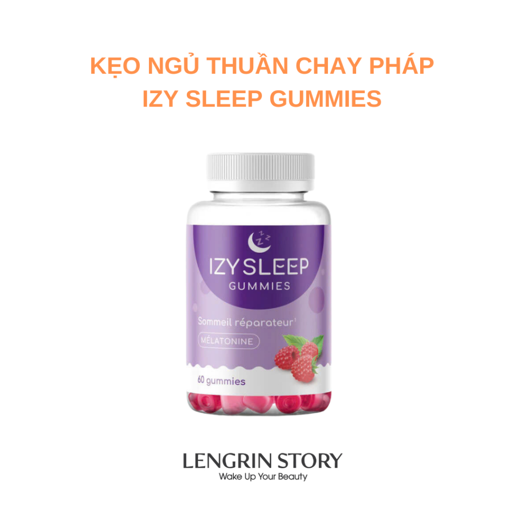 Kẹo ngủ ngon thuần chay Pháp Izy Sleep Gummies 60 viên - Hỗ Trợ Giấc ...