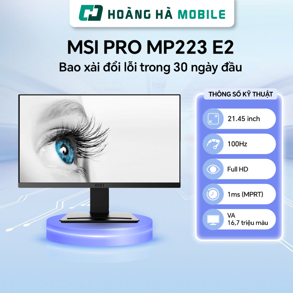 Màn hình MSI PRO MP223 E2 (21.45 inch/FHD/VA/100Hz/1ms) - Chính hãng | Shopee Việt Nam