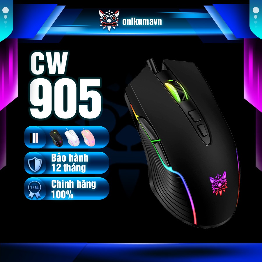 Chuột Gaming Không Dây ONIKUMA CW905 - 3600 DPI, Led RGB | Shopee Việt Nam