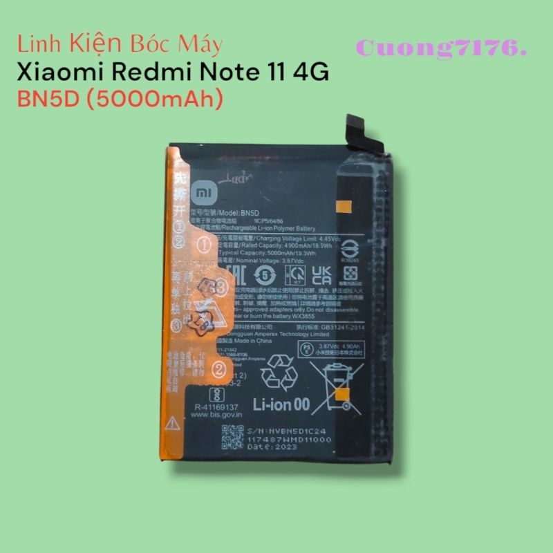 Pin Xiaomi Redmi Note 11 4G (BN5D) Tháo Máy Hoạt Động Tốt | Shopee Việt Nam