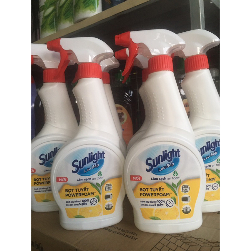 Sunlight LAU BẾP MỚI BỌT TUYẾT POWERFOAM HƯƠNG CHANH 500ml ảnh thật ...