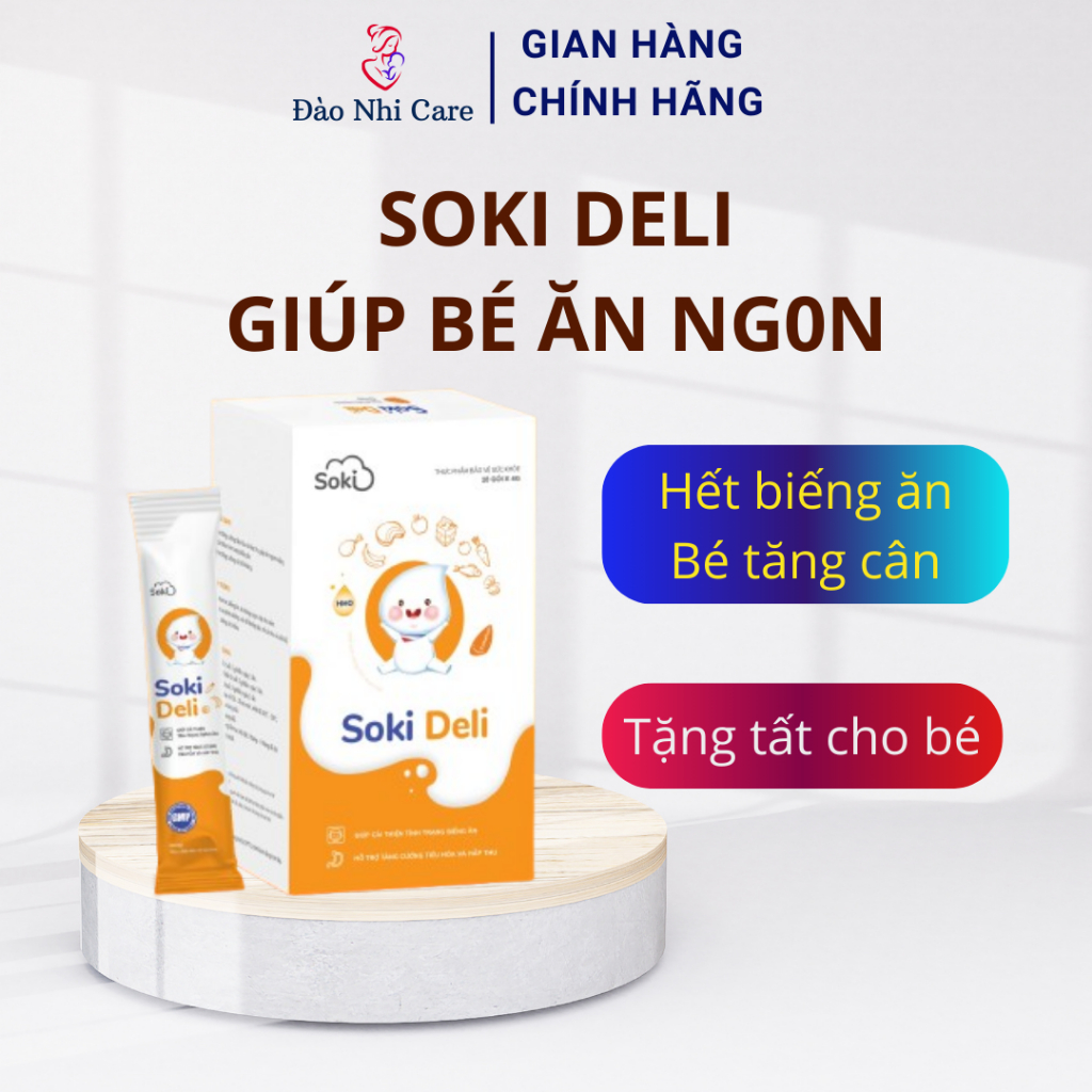 CHÍNH HÃNG Soki Deli cho trẻ Ăn Ngon hết ốm, bứt tốc Tăng Cân (1 Hộp x 18 Gói x 4g) | Shopee ...