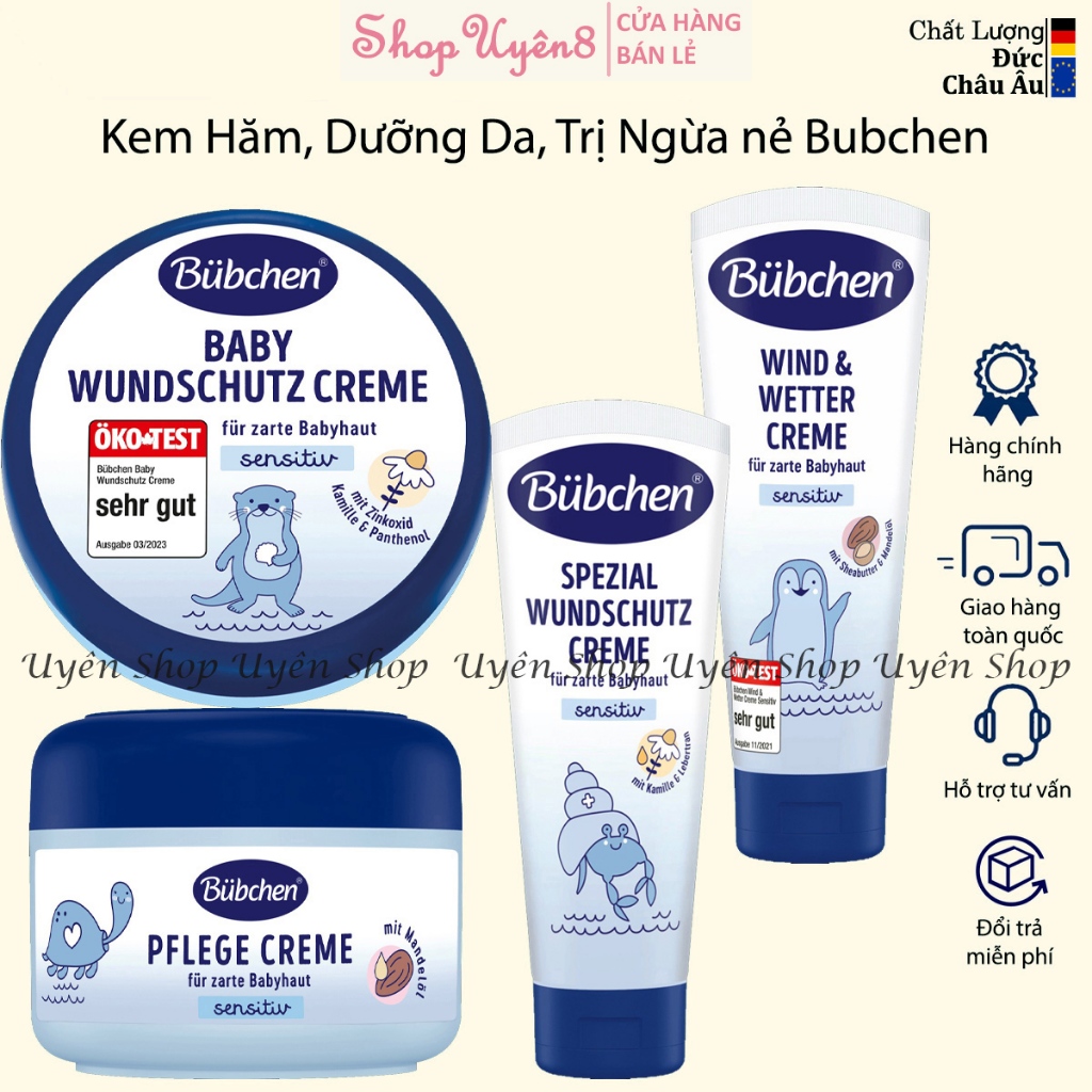 Kem Nẻ Dưỡng Ẩm Da, Chống Nẻ, Chống Hăm cho bé Sơ Sinh Bubchen HÀNG ĐỨC, ngừa hăm, dưỡng ẩm ...