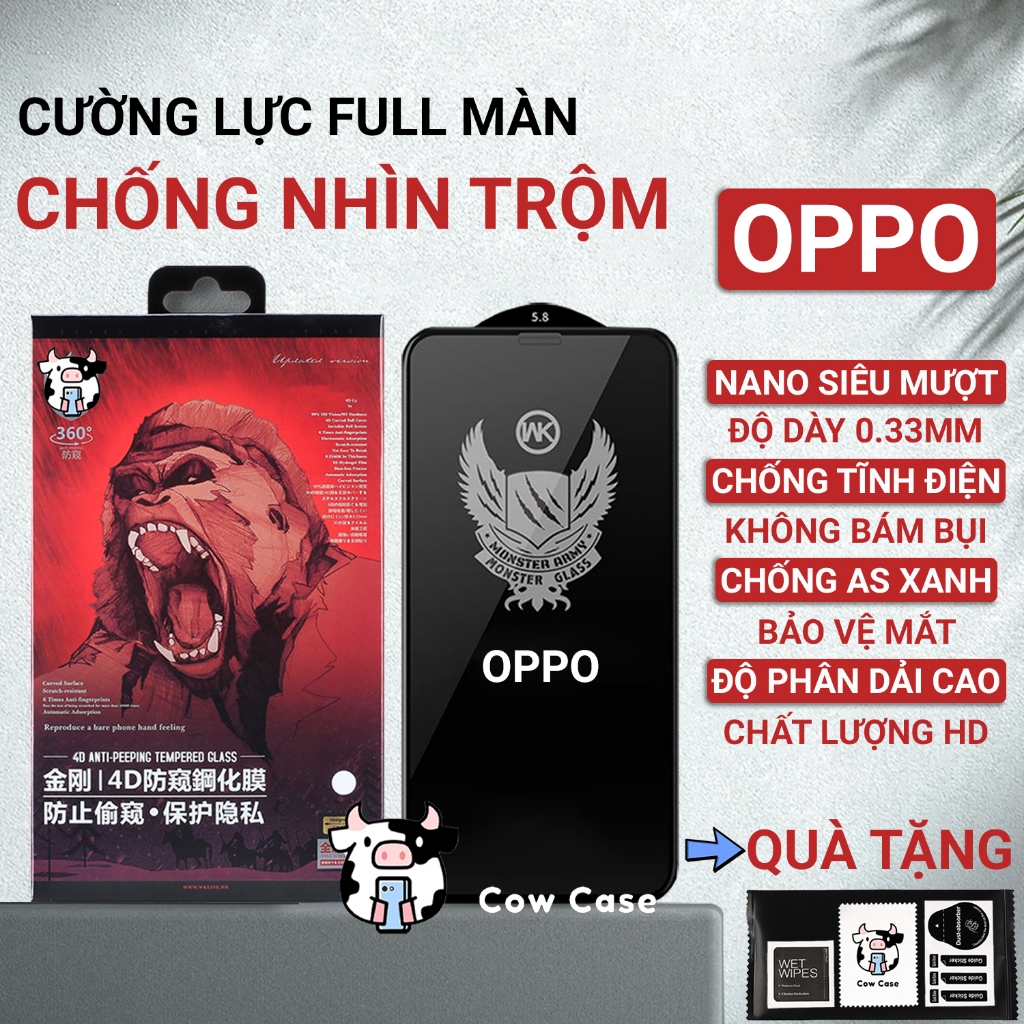 Kính cường lực Oppo Reno2 F , Reno 2F chống nhìn trộm full màn | Miếng dán bảo vệ màn hình cho ...