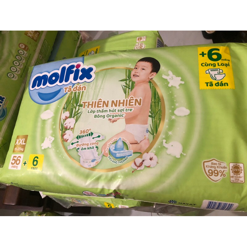 Tã dán molfix sz M52 /L74 / XL64 / XXL62 miếng | Shopee Việt Nam