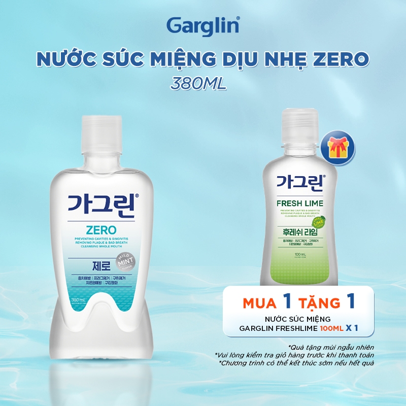 Nước súc miệng ngăn ngừa mảng bám Garglin Zero không cồn chai 380ml | Shopee Việt Nam