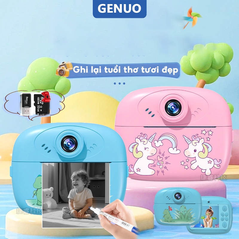 GENUO Máy ảnh chụp lấy liền,Với 32GB thẻ nhớ,hãy nhanh chóng in ảnh ...