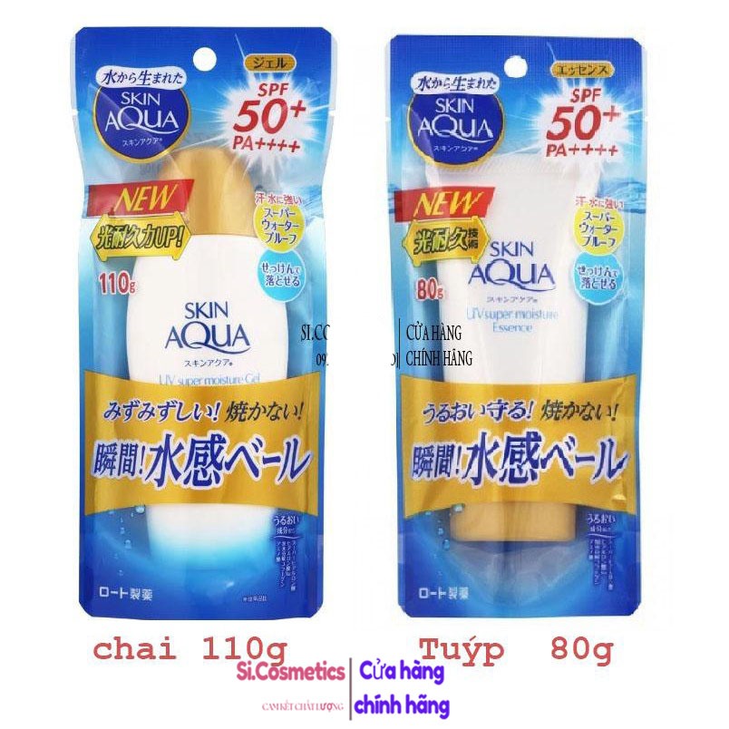 Gel chống nắng Skin Aqua UV Super Moisture Gel SPF 50 PA++++ 80g / 110g | Shopee Việt Nam