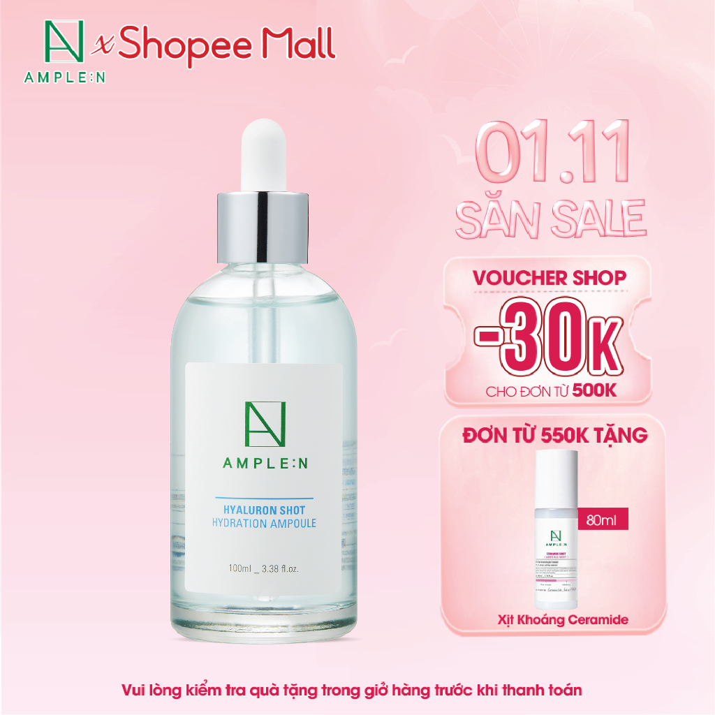 Tinh Chất Cấp Ẩm Ample:n Hyaluron Shot Hydration Ampoule | Shopee Việt Nam