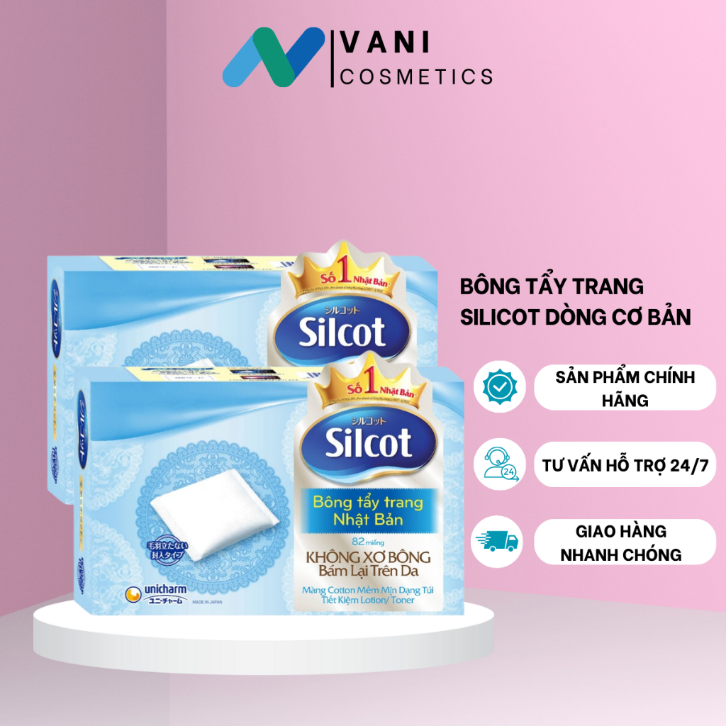 Bông Tẩy Trang Silcot Nhật Bản Hộp 82 Miếng Cao Cấp - Bông Silcot ...
