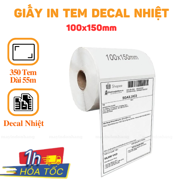 Combo 10 Cuộn Giấy In Nhiệt, Decal Dán A6 In Đơn Shopee, Sàn TMĐT Khổ ...