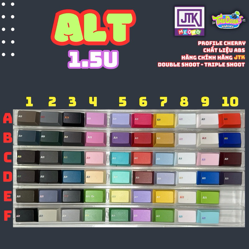 Keycap JTK | Alt 1.5u r4 | Keycap lẻ | Mod JTK | Hàng grab | Double ...