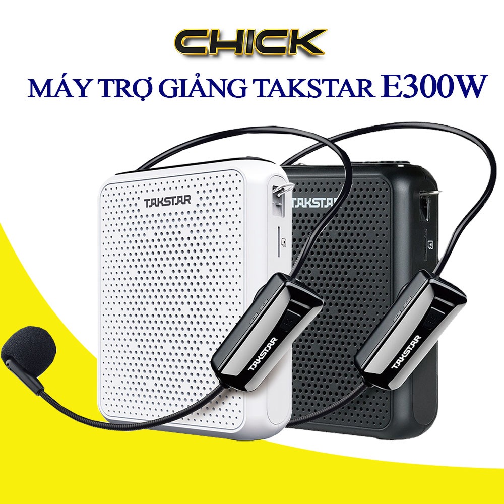 Máy Trợ Giảng TAKSTAR E300W, Mic Không Dây Có Bluetooth, Công Suất 10W, Không Dây Công Nghệ UHF ...