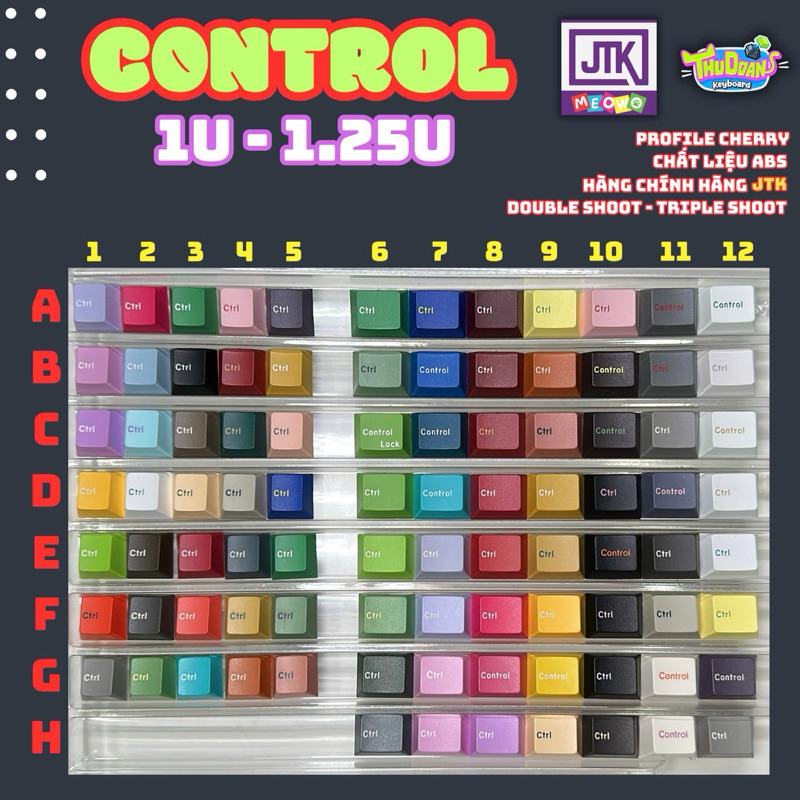Keycap JTK | CTRL CONTROL 1u & 1.25u r4 | Keycap lẻ | Mod JTK | Hàng ...