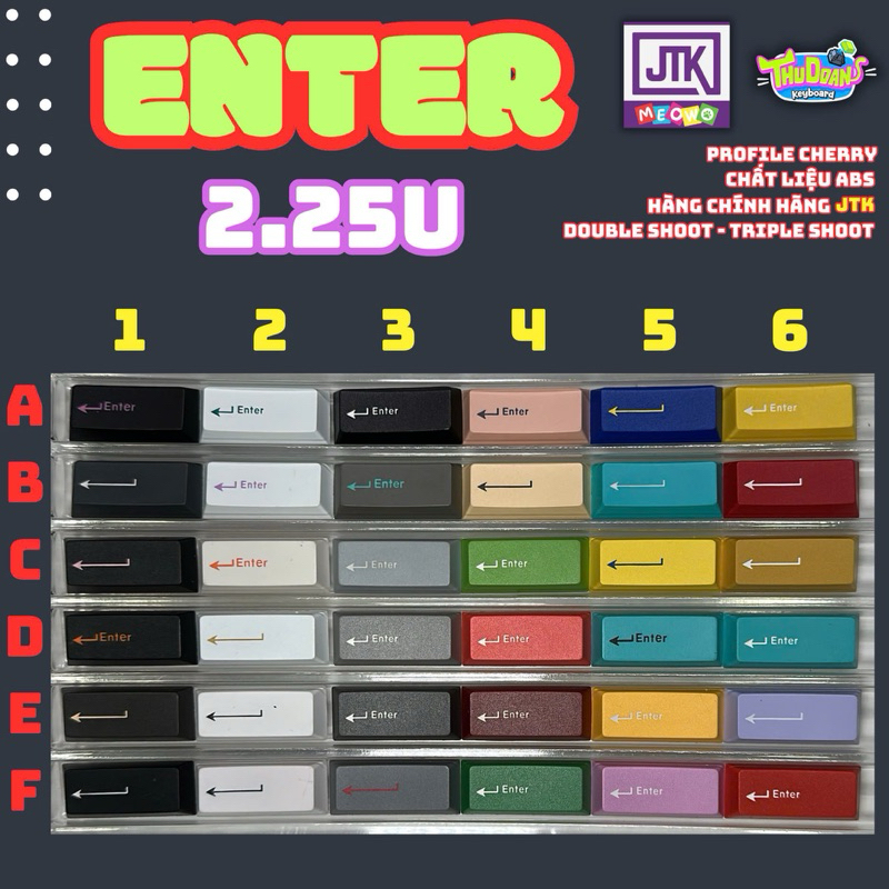 Keycap JTK | ENTER R3 2.25u | Keycap lẻ | Mod JTK | Hàng grab | Double ...