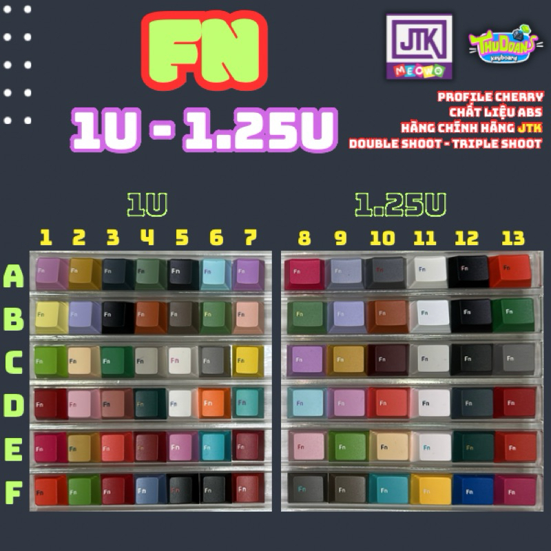 Keycap JTK | Mod Fn 1u 1.25u r4 | Keycap lẻ | Mod JTK | Hàng grab ...