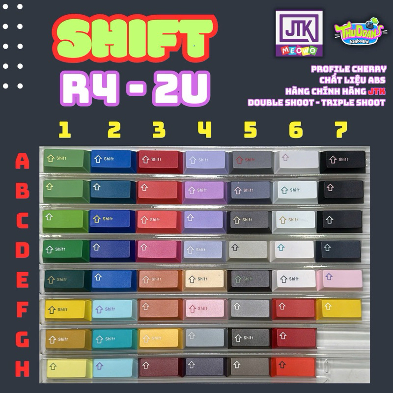 NÚT SHIFT 2U R4 | KEYCAP CHERRY - KEYCAP JTK CHÍNH HÃNG | ABS DOUBLE ...