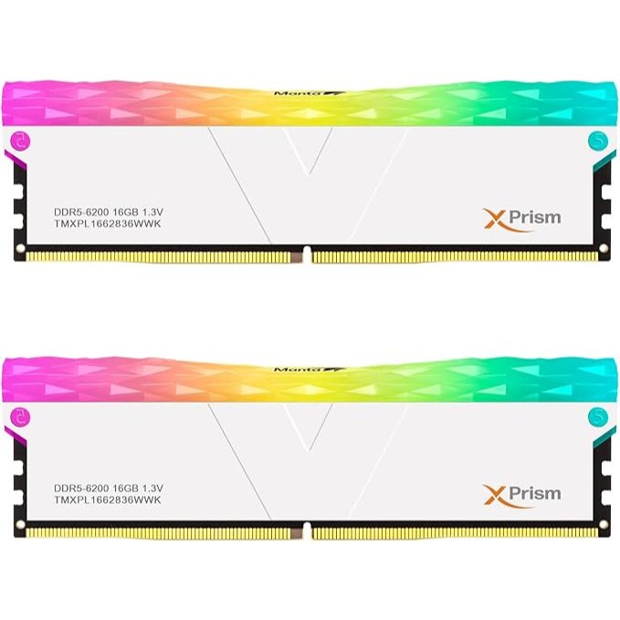 Ram PC V-Color XPrism Manta RGB 32GB 5600MHz DDR5 (2x16GB) - màu trắng | Shopee Việt Nam