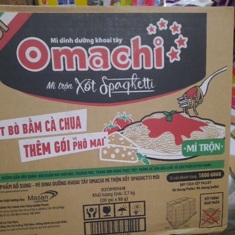 1 thùng mì trộn Omachi xốt Spaghetti 30gói ×90g | Shopee Việt Nam