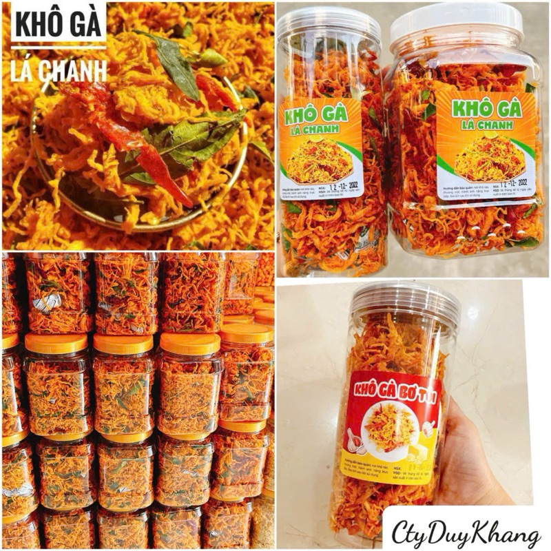 Khô Gà Lá Chanh 100% Thịt Gà Loại 1, Hàng Ngon Nhà Làm - Hộp 300G/500G ...