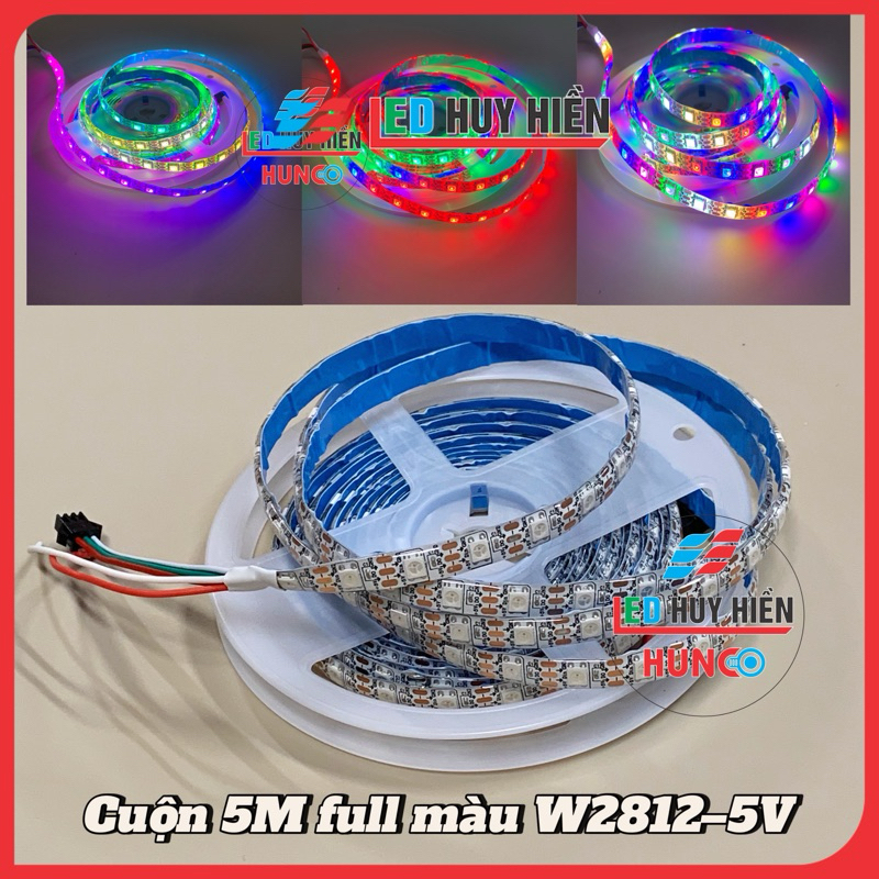 Led cuộn full màu WS2812, 2815, 2811, 16703, Cuộn led ARGB 2812 cuộn 5 ...