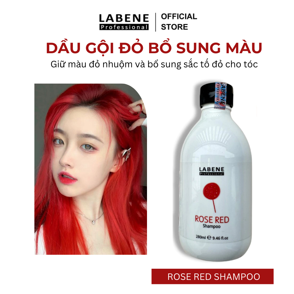 Dầu Gội Đỏ Rose Red Labene Dành Cho Tóc Nhuộm Đỏ Và Hồng, Bổ Sung Tăng ...