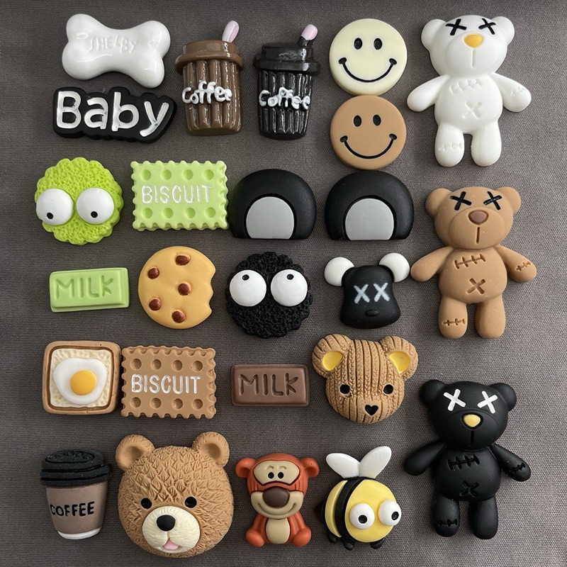 [SHIP TỪ 5 CÁI]Sticker sẵn nút gắn dép, charm cute gắn DÉP SỤC, dép Cá ...