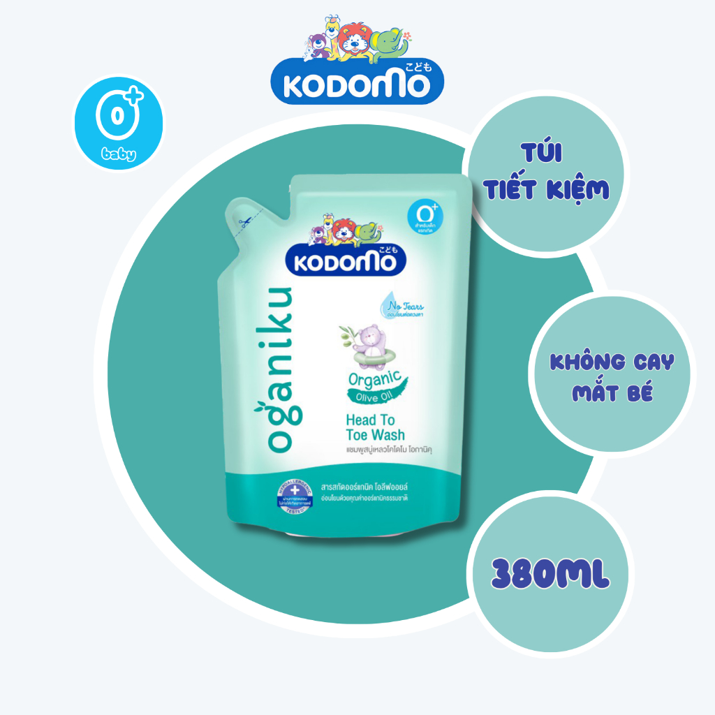 [Mua 3 tặng 1] DẦU TẮM GỘI TRẺ EM KODOMO OGANIKU 380ml | Shopee Việt Nam