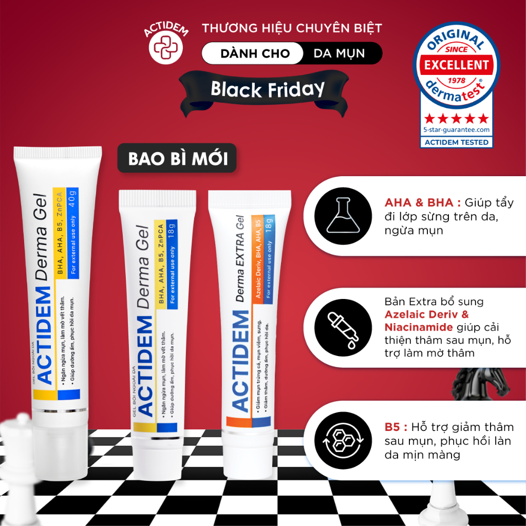 Gel giảm mụn Actidem Derma Gel 18/40gr | Shopee Việt Nam
