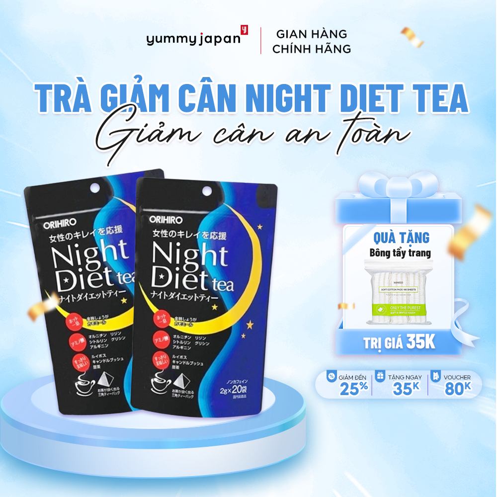 Trà giảm cân Orihiro bản Night Diet Tea giúp thải độc cơ thể, duy trì vóc dáng 24 gói | Shopee ...