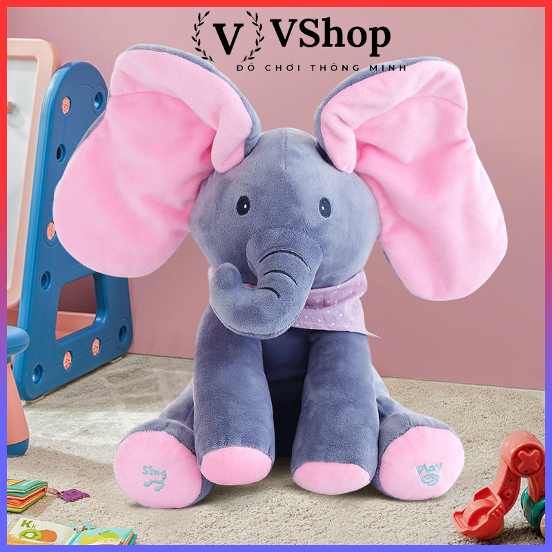 Đồ Chơi Chú Voi Ú Òa Trốn Tìm Vui Nhộn Biết Hát,Cụp Tai Cho Bé | Shopee ...