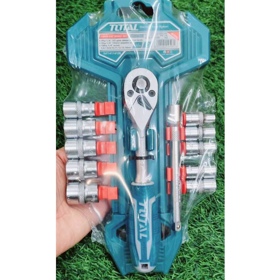 Bộ 12 shocket 1/4 inch Total THT14114126 K | Shopee Việt Nam