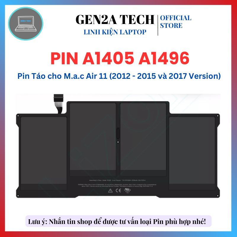 Pin Laptop A1496 A1405 (Zin New 100%) Dành Cho MB 13 inch 2012 2013 ...