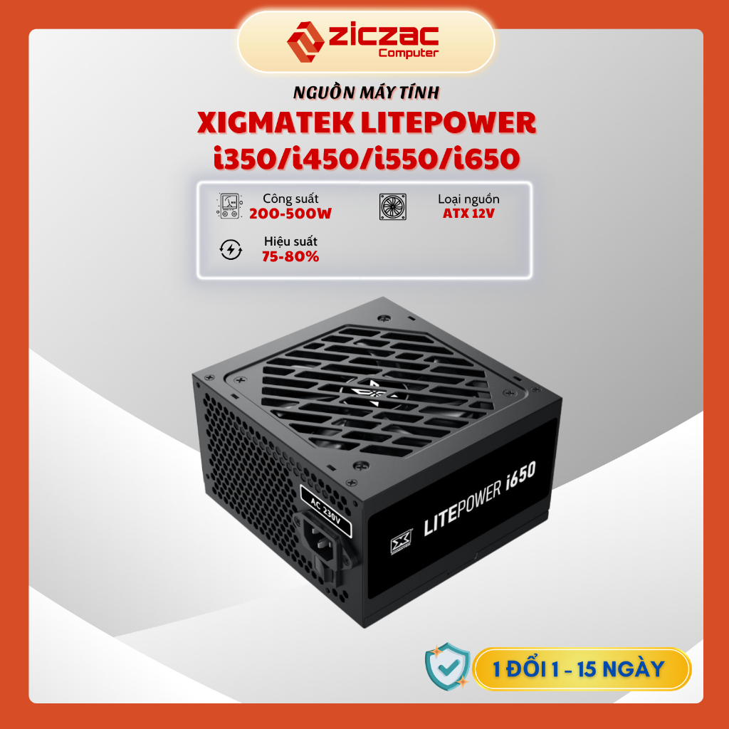 Nguồn Xigmatek Litepower i350 i450 i550 i650 công suất thực 500w ...