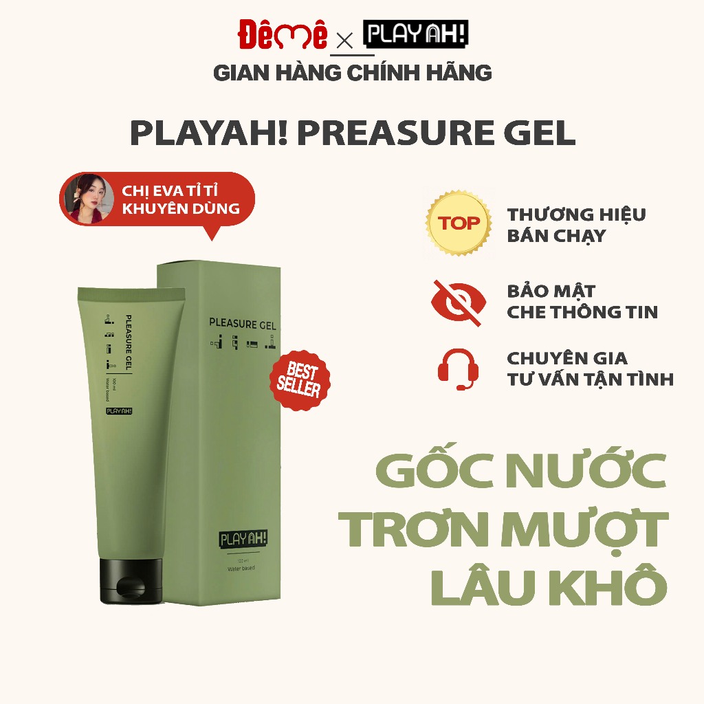 Gel Bôi Trơn PlayAh Gốc Nước - An Toàn Lâu Khô - Tuýp 100ml - Đê Mê ...