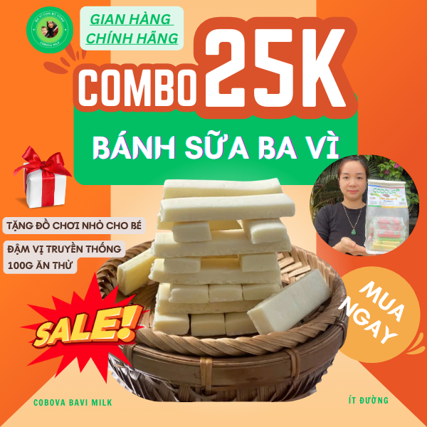 Bánh Sữa Ba Vì Đặc Biệt Nguyên Chất Vị Truyền Thống Ba Vì Con Bò Vàng ...