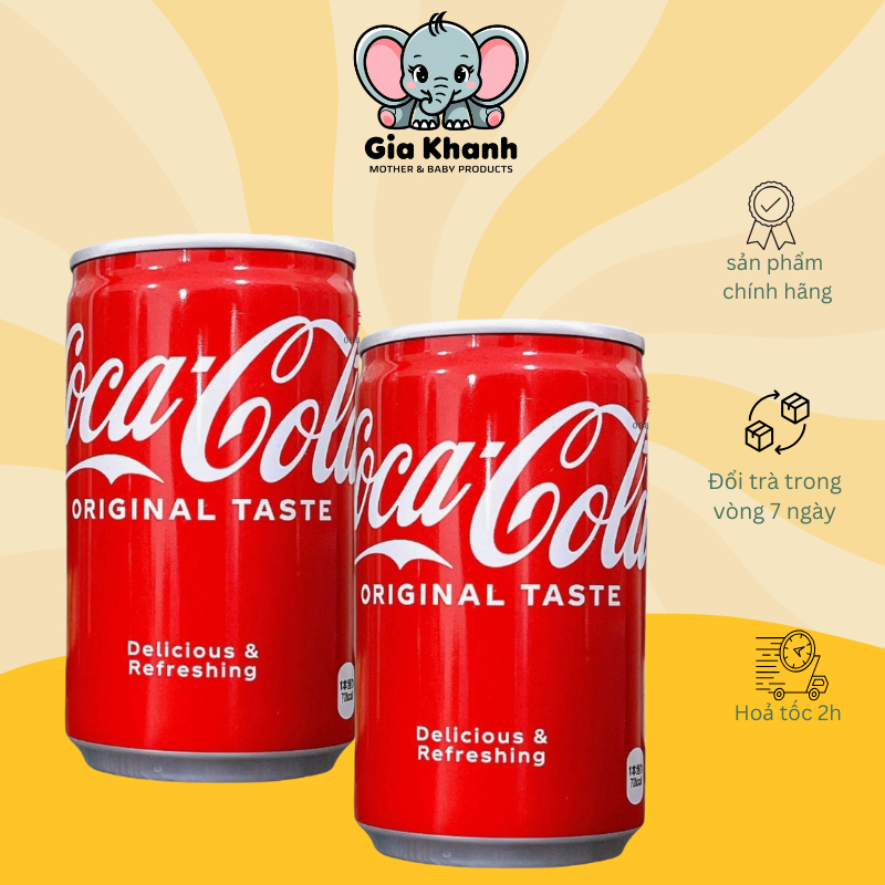 Nước Ngọt Có Ga Coca Lon Mini 160ml Nhật Bản - Vị Thanh Ga Cực Mạnh ...