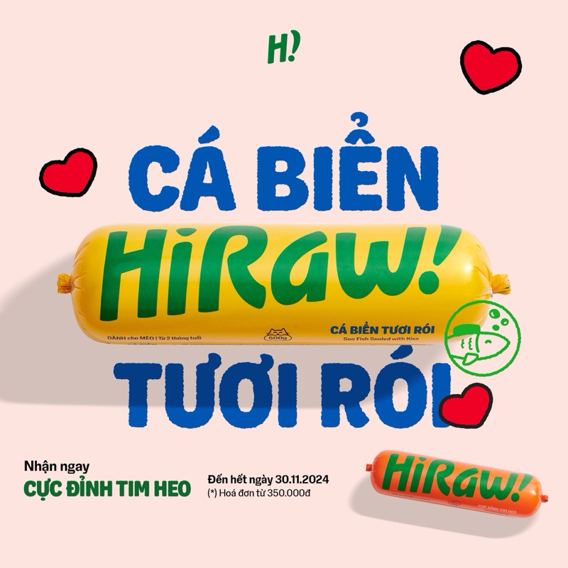 HIRAW - Thịt Raw Cho Mèo Từ 2 Tháng Tuổi - Cá Biển Tươi Rói 500G - Ship ...